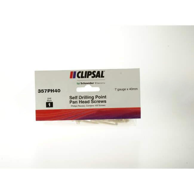 Clipsal 7 Gauge x 40mm Self Drill Pan Head Screw 100 Packet – All LED ...