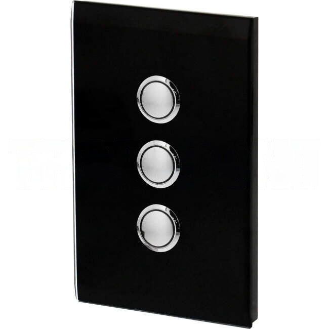 Clipsal 20 Amp 3 Gang SATURN Vertical Internal Push Button Switch With ...