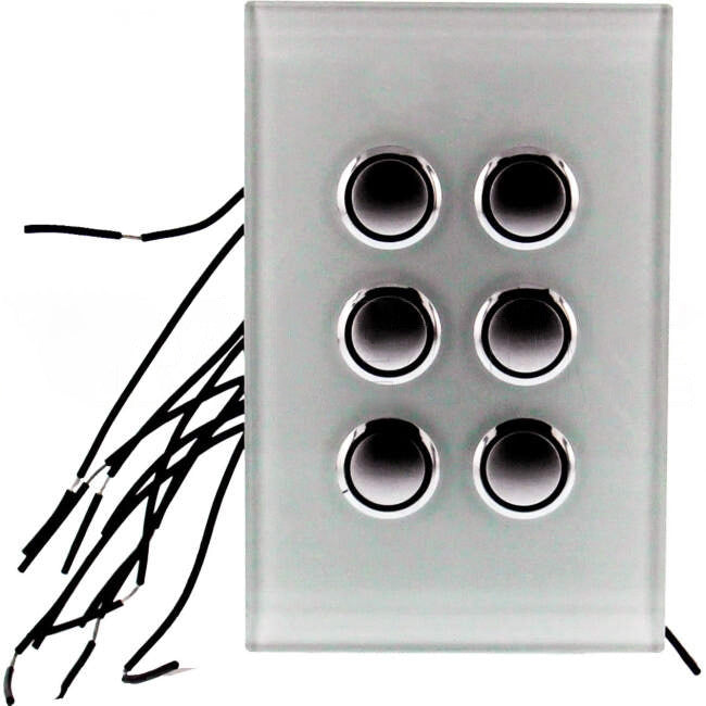 Clipsal 20 Amp 6 Gang SATURN Vertical Internal Push Button Switch With ...