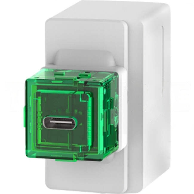 Clipsal ICONIC Single USB Fast Charging Mechanism Type C Vivid White ...