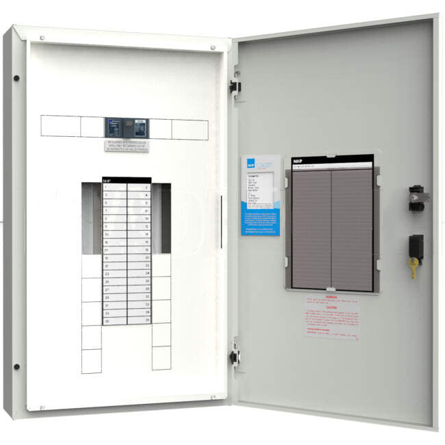 NHP MOD6 Panelboard Distrubution Board 36 Pole 160 Amp Chassis & Main ...