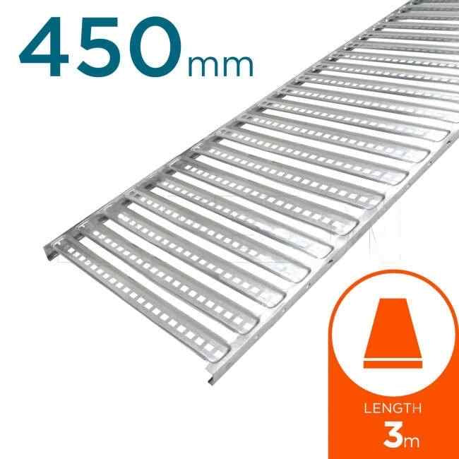 Ezystrut 450mm x 3 Metre ET3 Cable Tray 450 Galvabond – All LED Direct