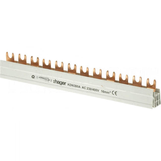 Hager 80 Amp Insulated Fork Busbar 3 Pole 12 Module – All LED Direct