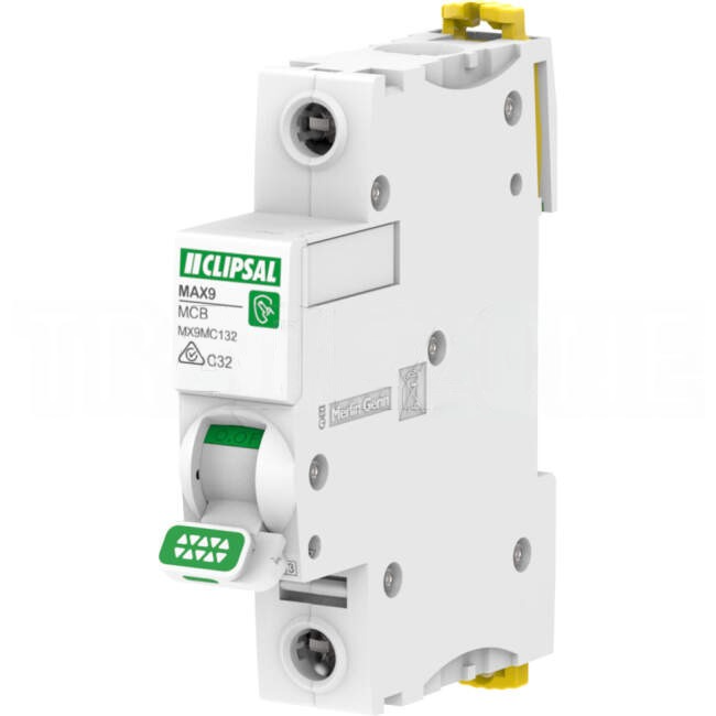 Clipsal MAX9 32 Amp Miniature Circuit Breaker MCB C Curve 1 Pole 6kA ...