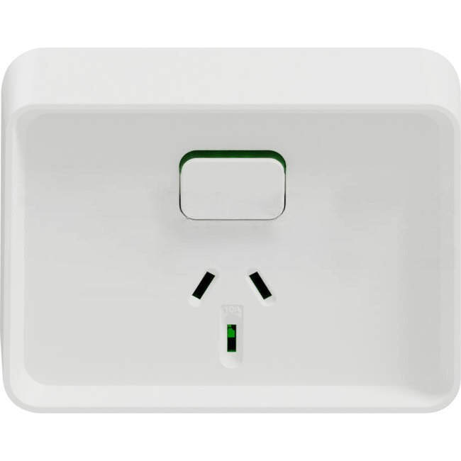 Clipsal 10 Amp ICONIC OUTDOOR Single Switched Weatherproof IP54 Powerp ...