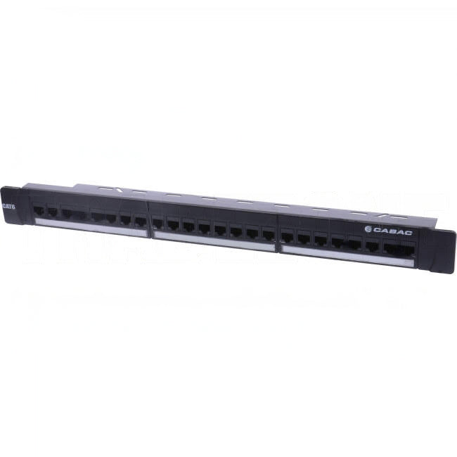 Cabac 24 Port CAT6 UTP Loaded Patch Panel – All LED Direct