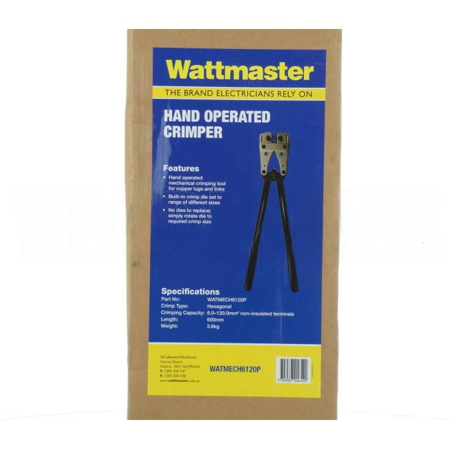 Wattmaster 6mm To 120mm Hand Mechanical Crimping Tool – All LED Direct
